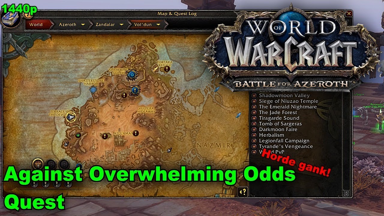 WoW PvP Quest - Against Overwhelming Odds | Ganking The Horde - YouTube