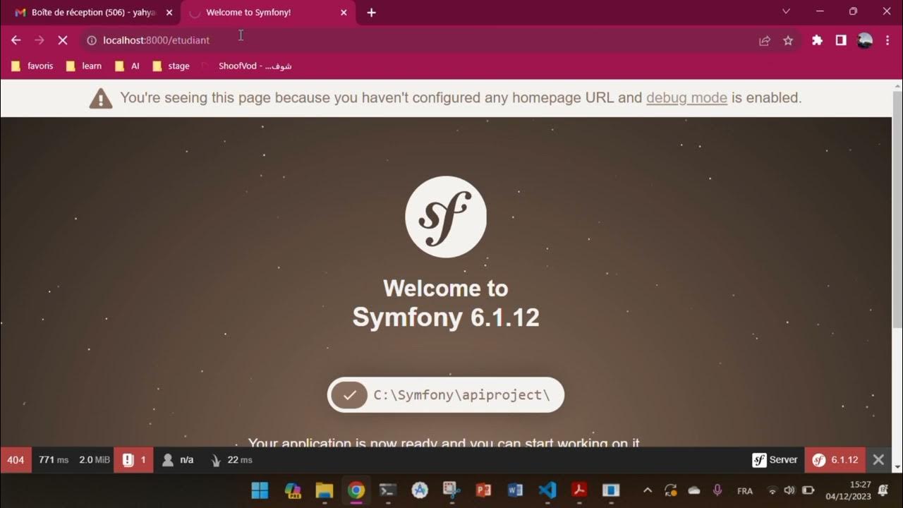 Création d'une API REST avec symfony: CRUD etudiant - YouTube
