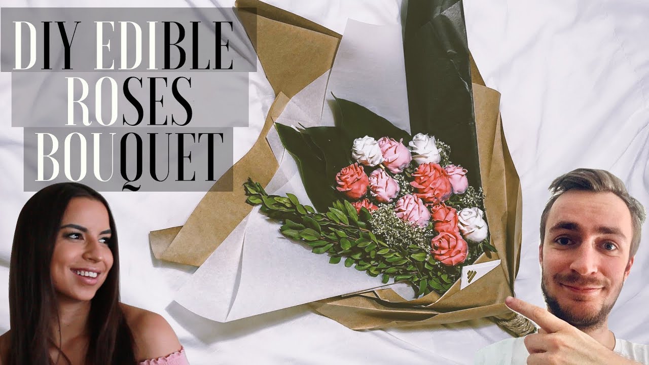 EDIBLE ROSES BOUQUET / DIY VALENTINE GIFT - YouTube