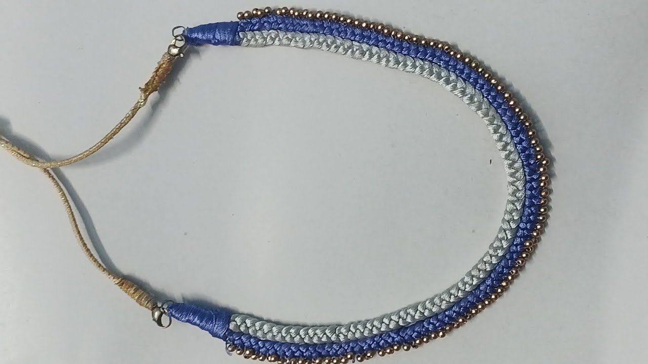 #sikl thread jewellery // silk thread crafts // hand made jewellery ...