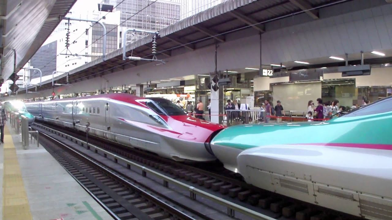 Shinkansen E2,E3,E5 and E6 Series in Tokyo Station (東京駅の新幹線E2系・E3系・E5系・E6系) - YouTube