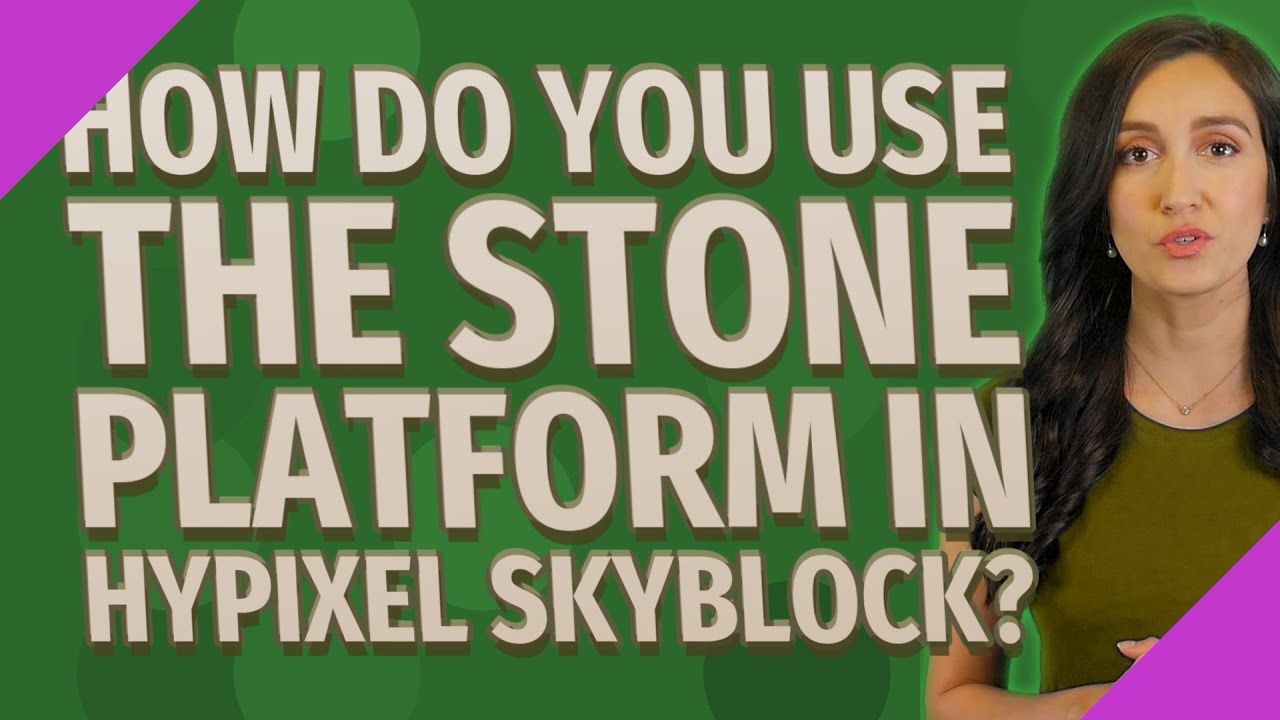 How do you use the stone platform in Hypixel skyblock? - YouTube