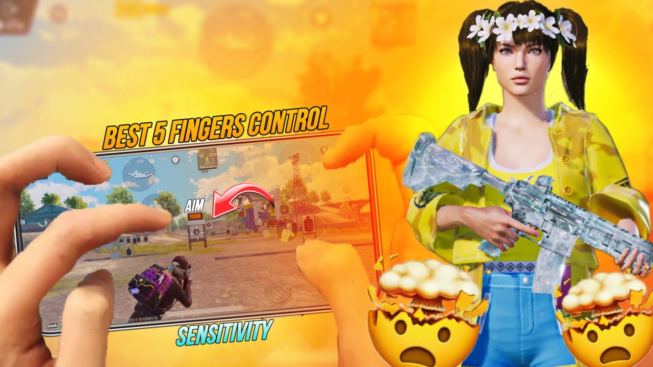 😈BEST 5 FINGERS CONTROL+SENSITIVTY Pubg Mobile🔥/ iPhone XS Max Gens,7,8 ...