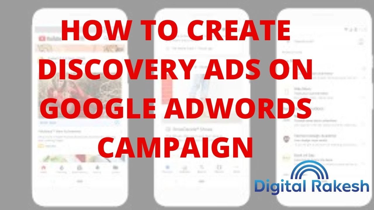 How to create discovery ads on google adwords campaign - YouTube