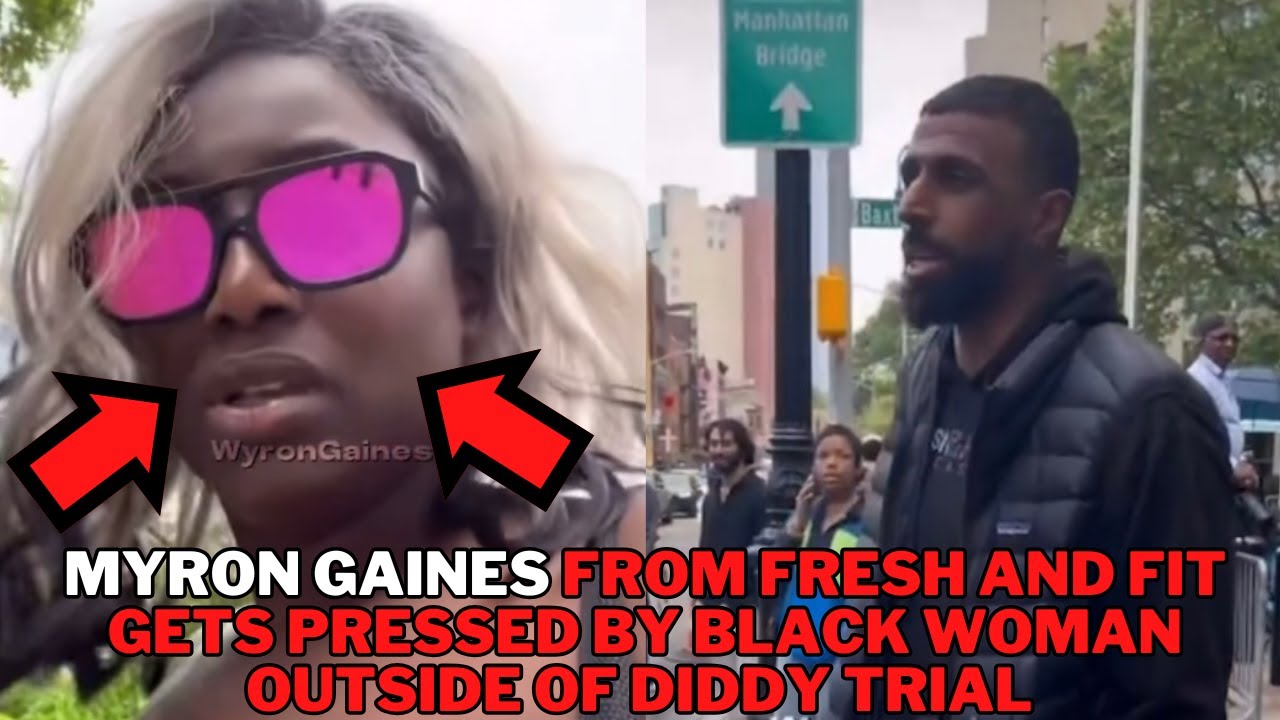 Myron From Fresh And Fit Gets Pressed By Black Woman Outside At Diddy ...