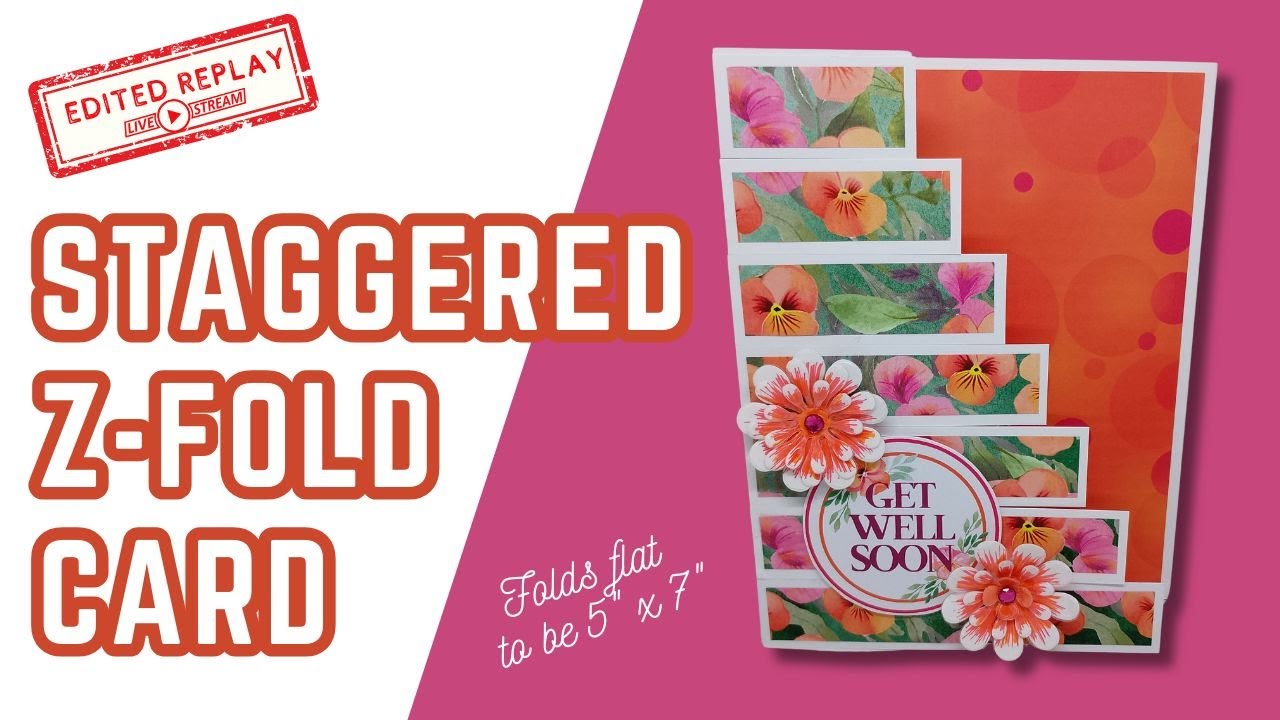 🔵 5" x 7" Staggered Z-Fold Trifold Card | Livestream - YouTube