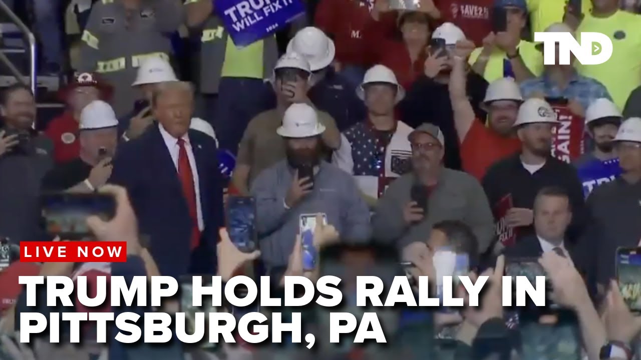 Former President Donald Trump campaigns in Pittsburgh, Pennsylvania ...