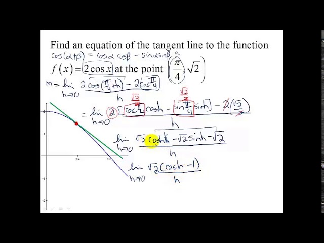 Finding Tangent Lines Of Trig Functions