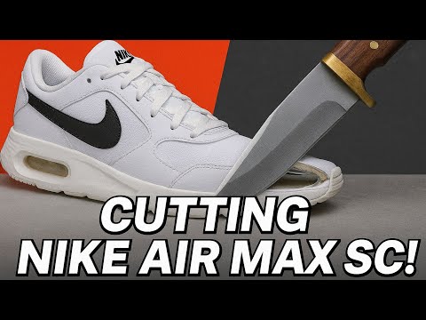🔥 NIKE AIR MAX SC: DESTROYING and CUTTING Sneakers with a KNIFE! Can they survive?!