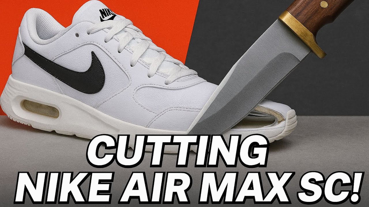 🔥 NIKE AIR MAX SC: DESTROYING and CUTTING Sneakers with a KNIFE! Can ...