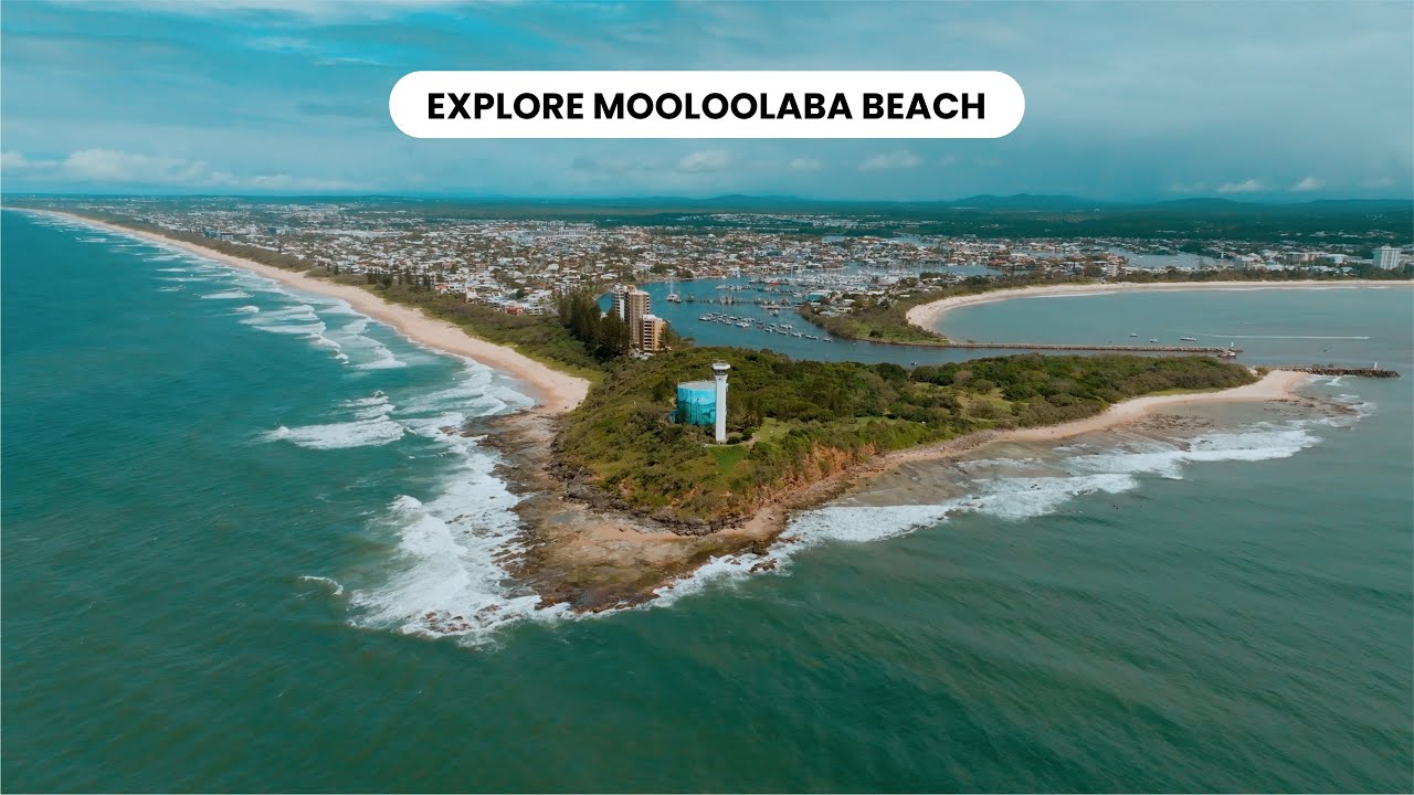 Mooloolaba Beach : Drone Footage of Lighthouse, Yachts & Greenery ...