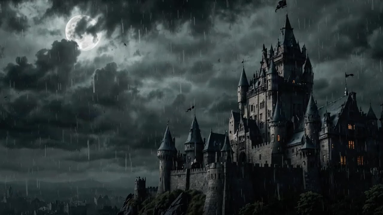 Dark Castle in the Rain Haunted Gothic Ambience for Sleep, Study ...