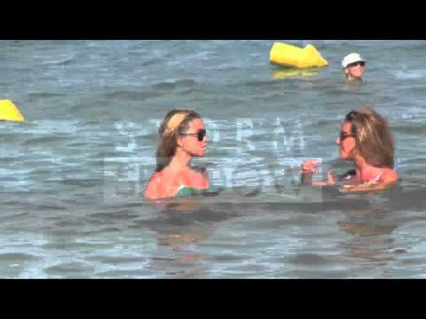 Sylvie Van Der Vaart SWIMMING in Saint Tropez