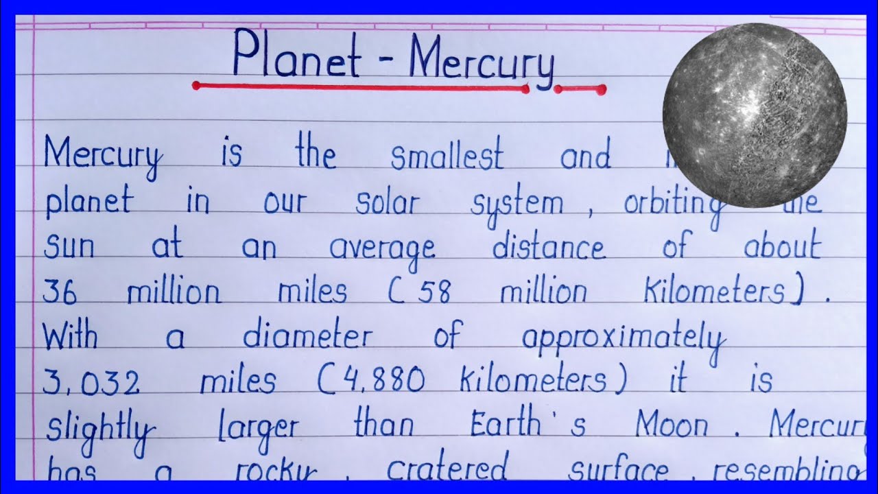 Essay on Planet:Mercury in English || Planet:Mercury Essay in English ...