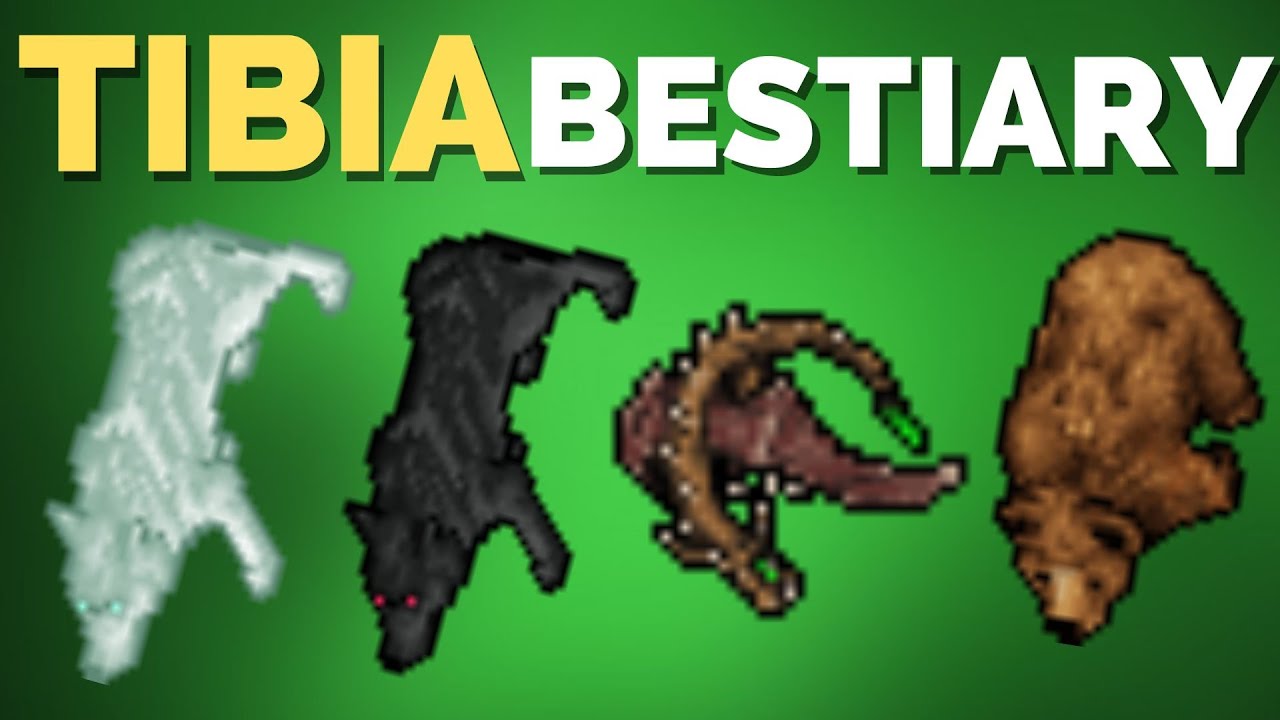 TIBIA BESTIARY Ghost Wolf, Gloom Wolf, Wyvern, Bear - Venore - YouTube