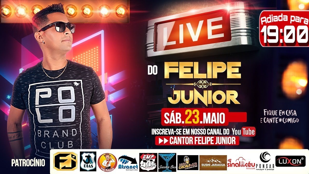 Live Felipe Junior - #LiveFJ | #FiqueEmCasa e Cante #Comigo - YouTube