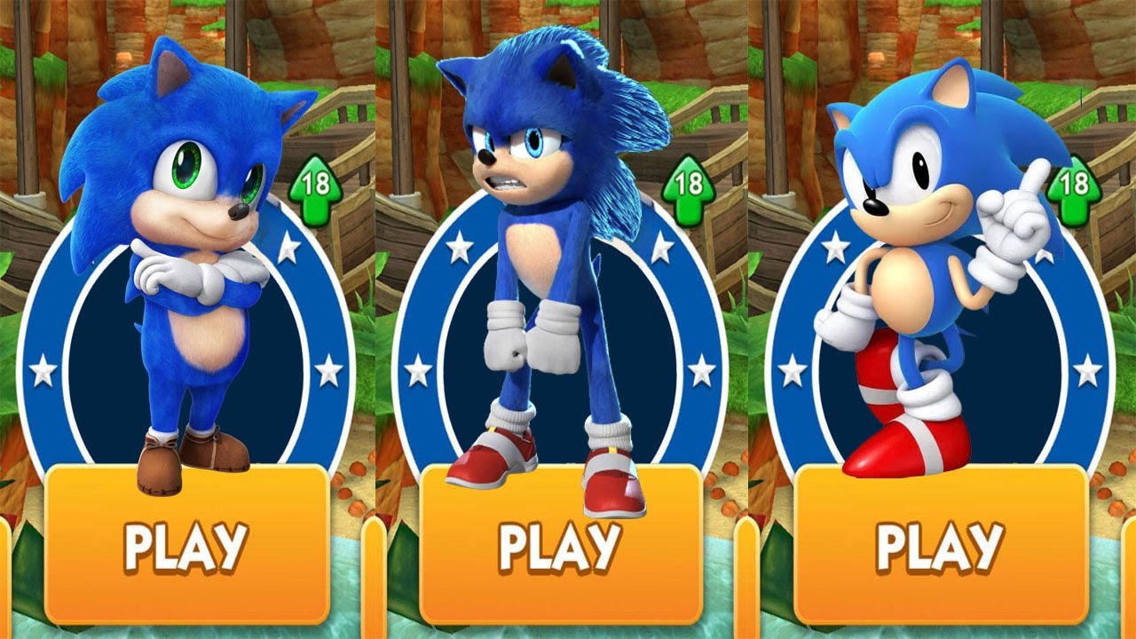 Sonic Dash - Movie Sonic vs Baby Sonic vs Classic Sonic vs All Bosses ...