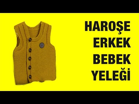 Haroşe'den yapılan Şık Bir Erkek Yeleği - Örgü Modelleri