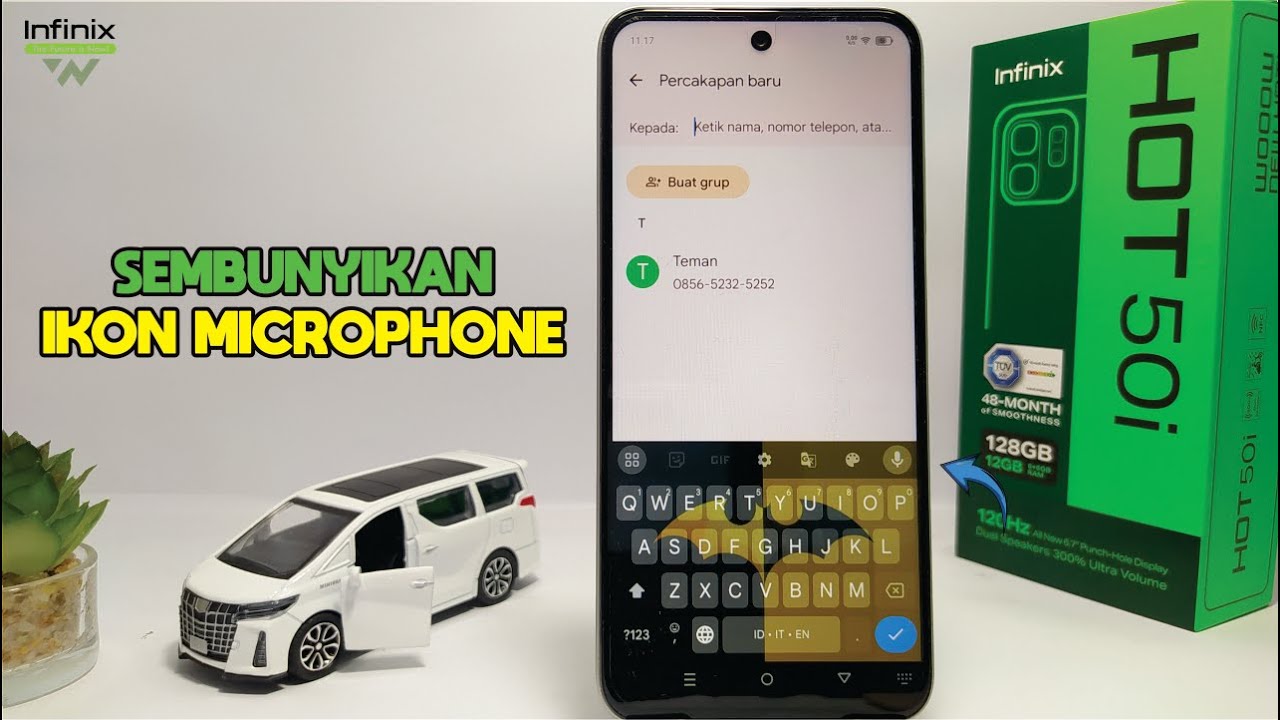 Cara Sembunyikan Ikon Microphone di Keyboard Hp Infinix Hot 50i - YouTube