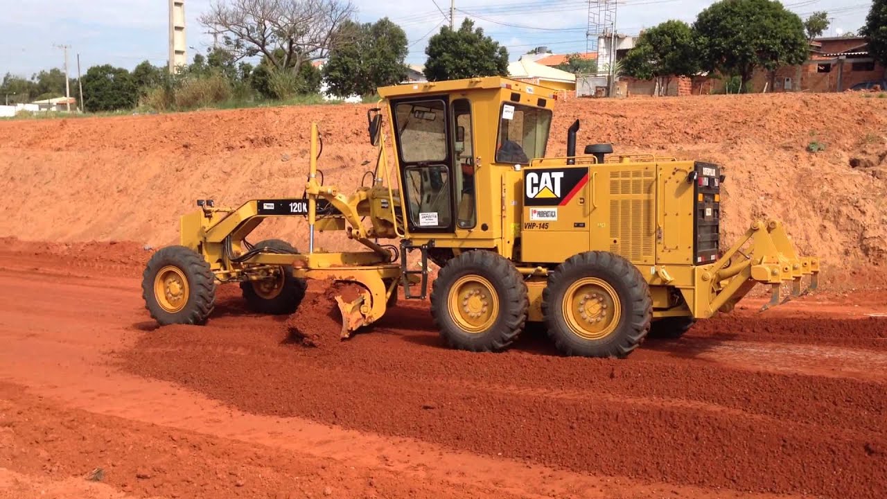 Motoniveladora - Caterpillar 120 K - YouTube