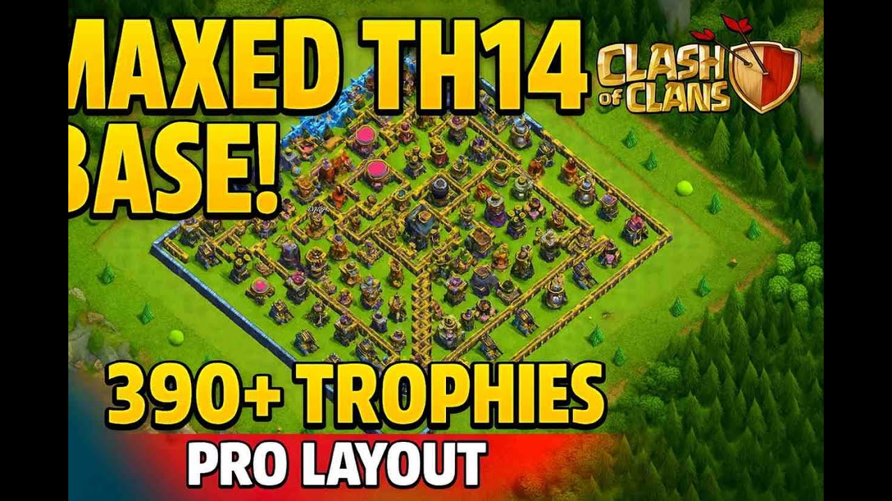 MAXED TH14 BASE Layout 🔥 3900+ Trophies Defense | Clash of Clans Pro ...
