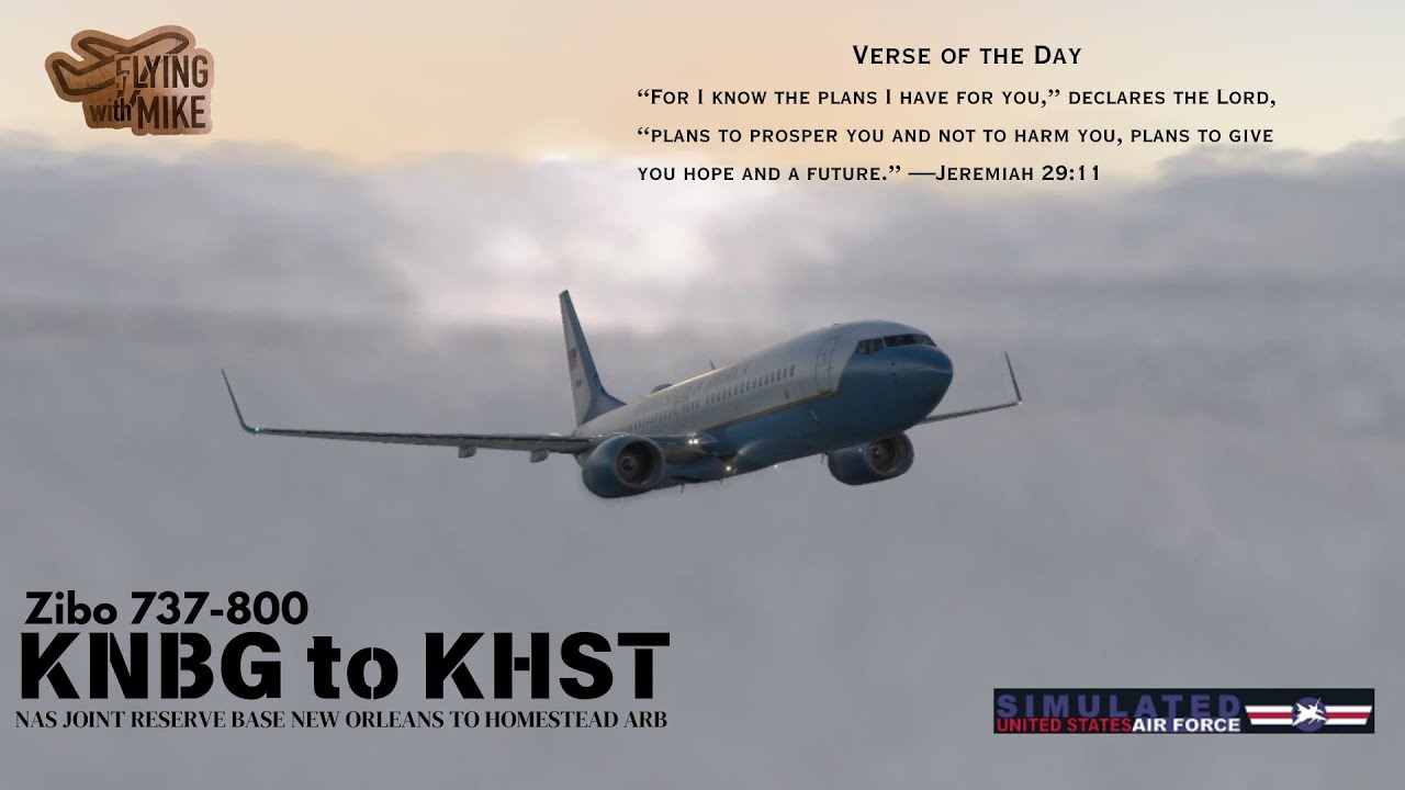 |XP12.1.4-b2| SIMAF Mission| KNBG NAS New Orleans, LA to KHST Homestead ...