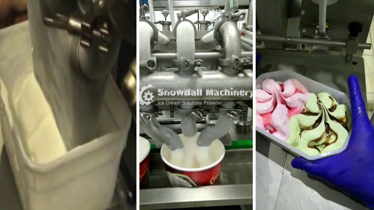 Automatic family size ice cream filler ice cream pints bulk ice cream ...