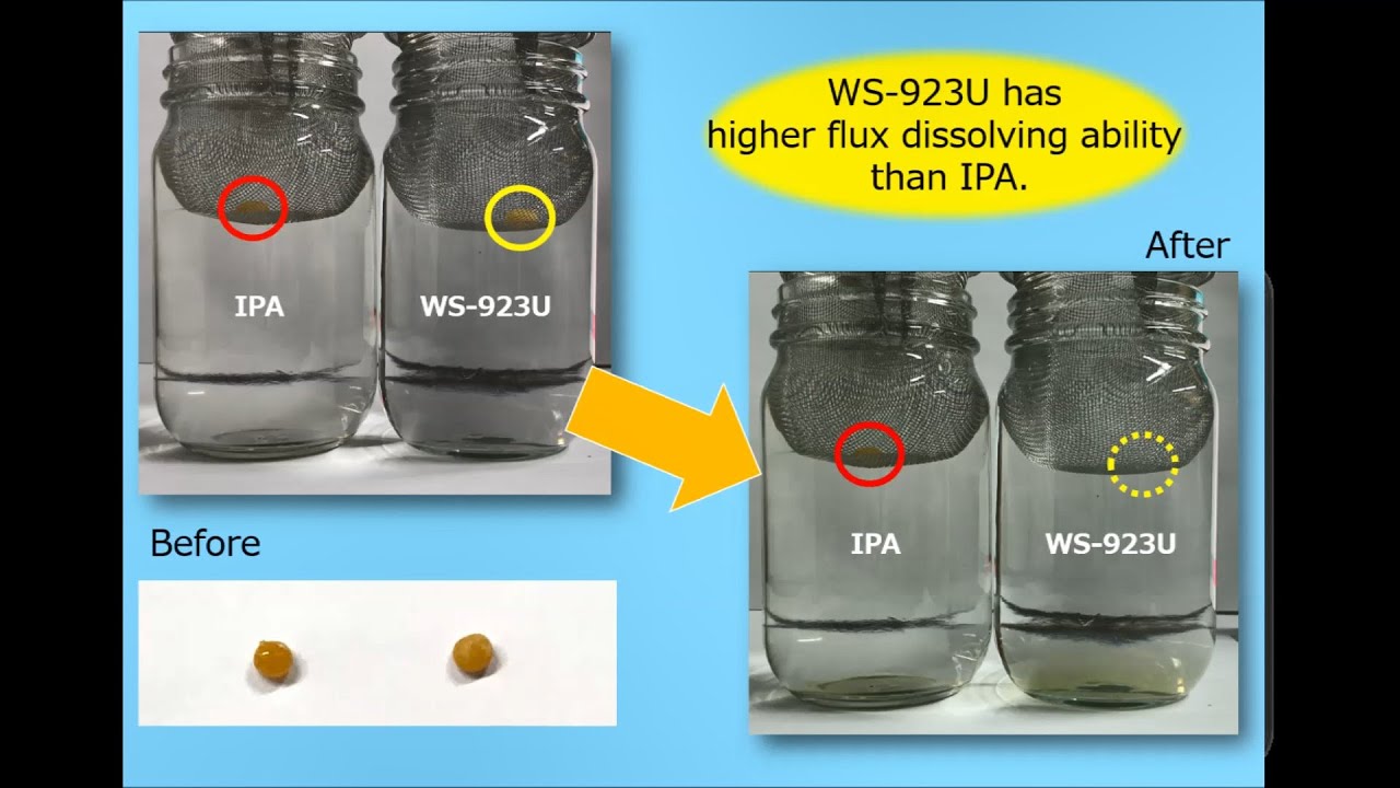 【Flux cleaning comparison】IPA vs FLUX CLEANER WS 923U - YouTube