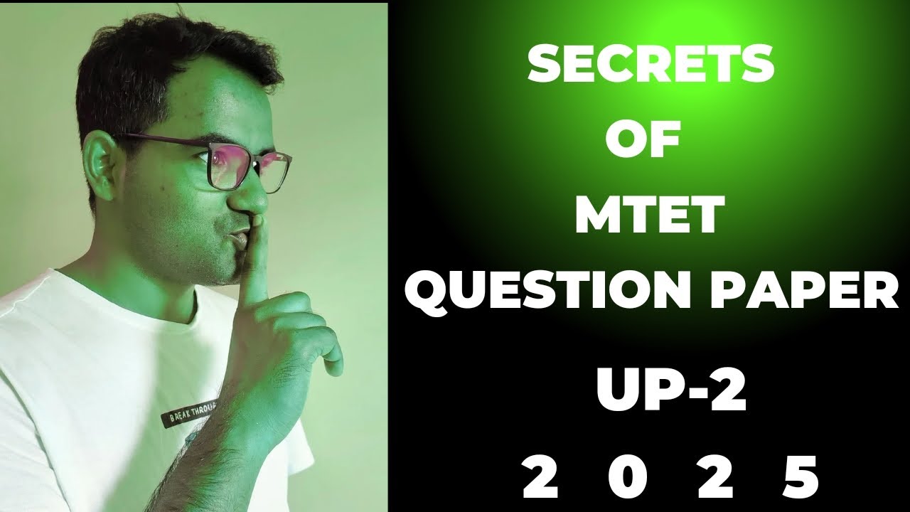 Secrets of MTET Question Paper UP-2 - YouTube