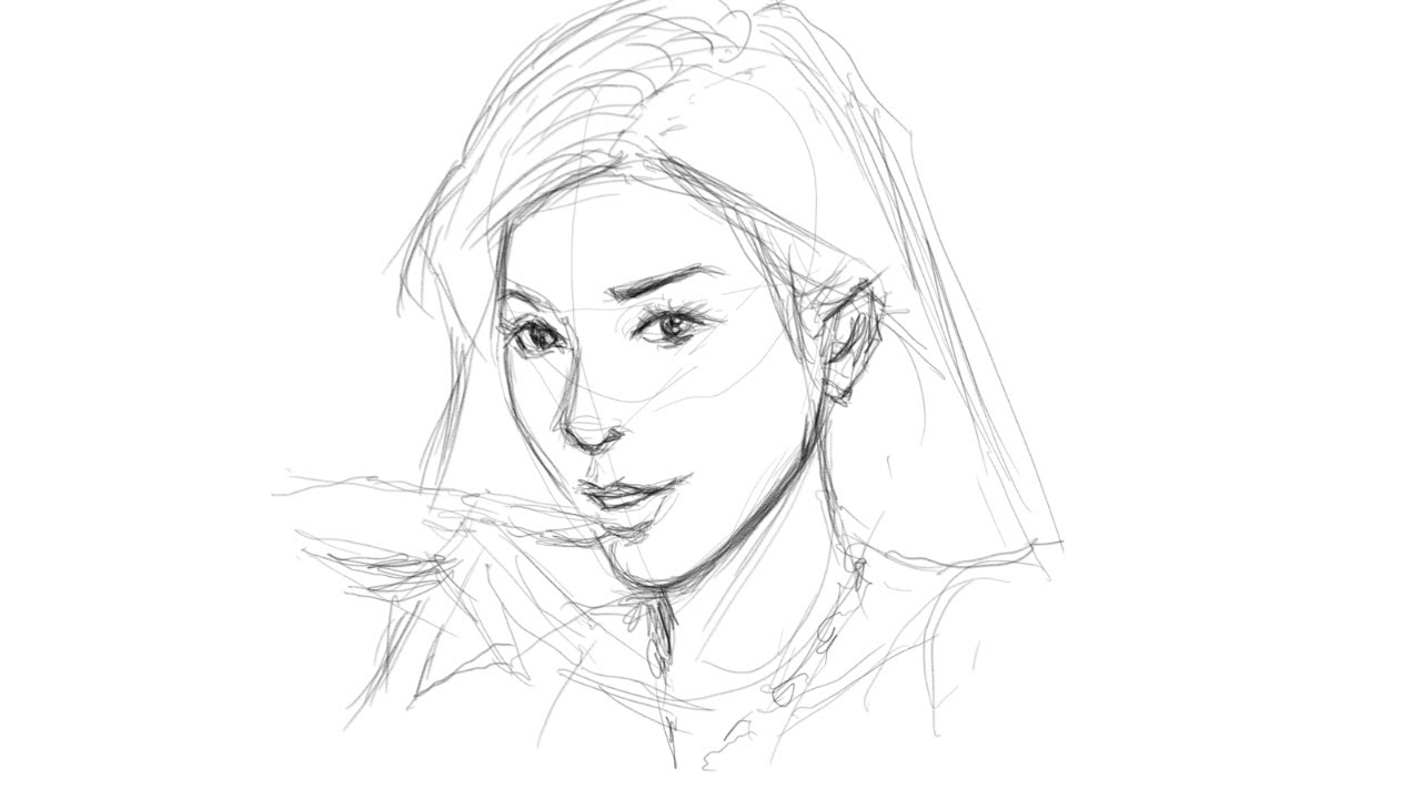 Full process portrait drawing 2022 - YouTube