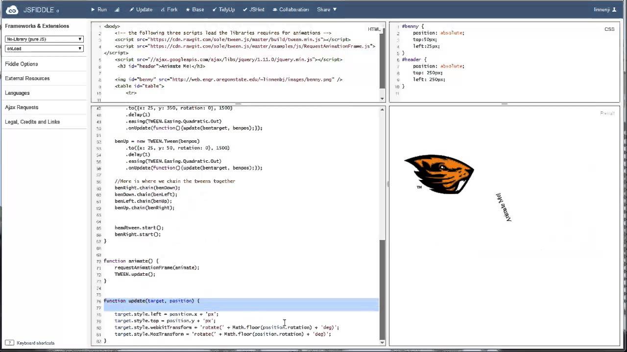 tween.js multiple object animated together - YouTube