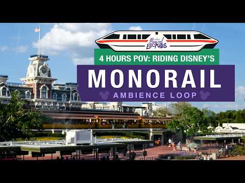 Magic Kingdom Monorail POV Loop | Scenic Resort Ride with Disney Music & Ambience 🚝✨