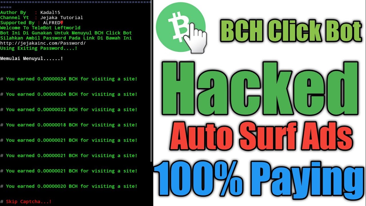 BCH 😱Click Bot Auto Surf Ads🤑 Via Termux|100% Legit | Leftworld Crypto ...