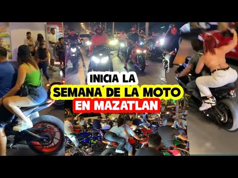 SEMANA DE LA MOTO 2024 MAZATLAN / EL MALECON SE LLENA DE MOTOS EN LA ...