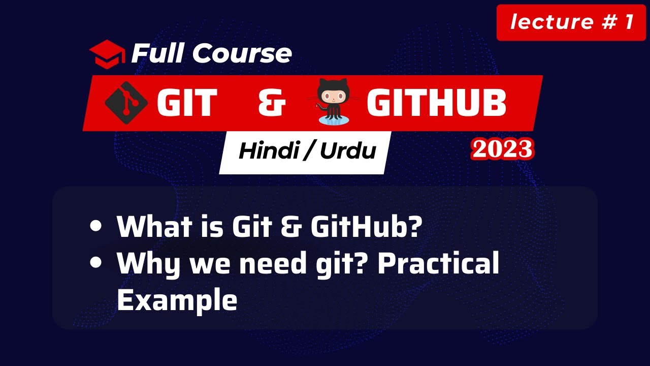 Git And Github Full Course For Beginners In Hindi Urdu What Is Git And Github Lecture1 Youtube