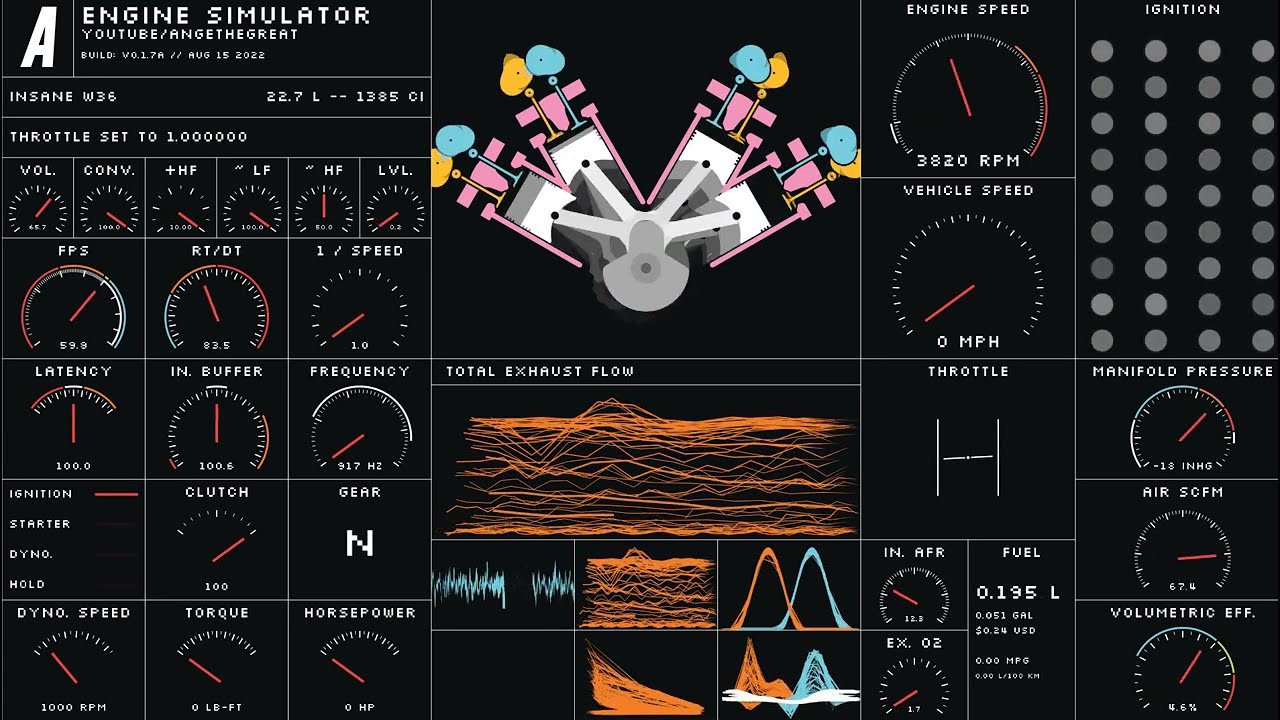 Insane 36-Cylinder W36 Engine - Engine Simulator - YouTube