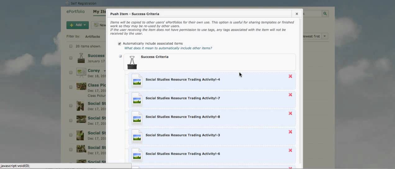 Sharing Artifacts, Collections and Presentations in ePortfolio - YouTube