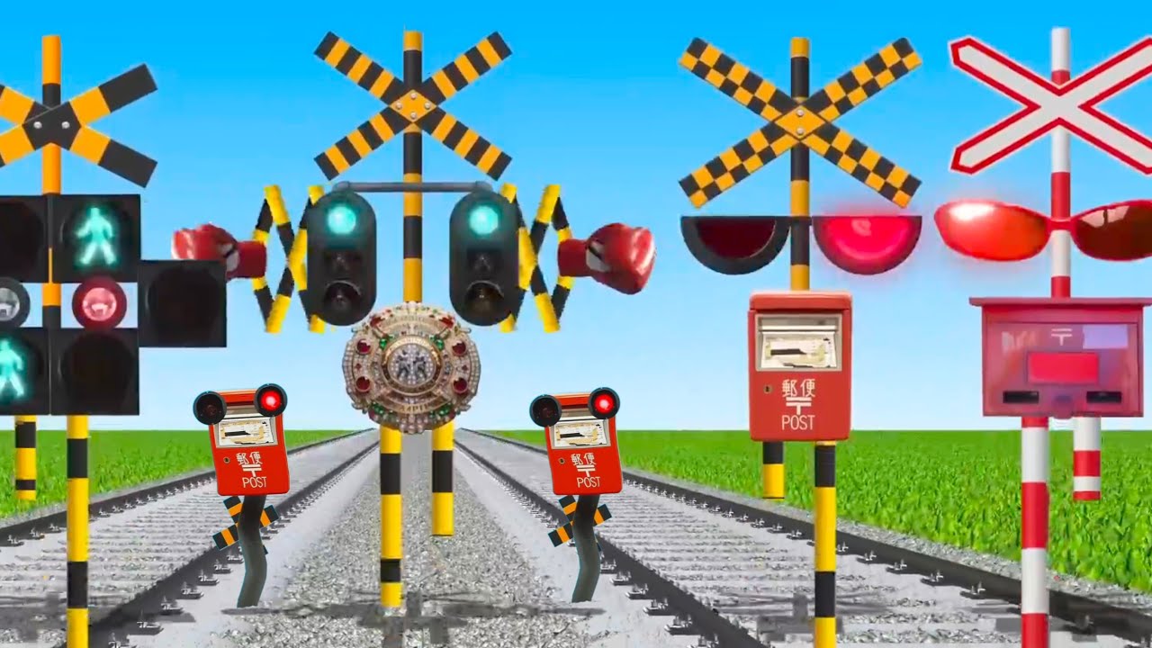 Railroadcrossing Railway line signal crossing game video #踏切 #railroad ...