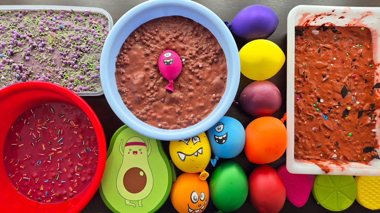 I have too much slime Big Slime Overflow Crunchy ASMR Mixing - YouTube