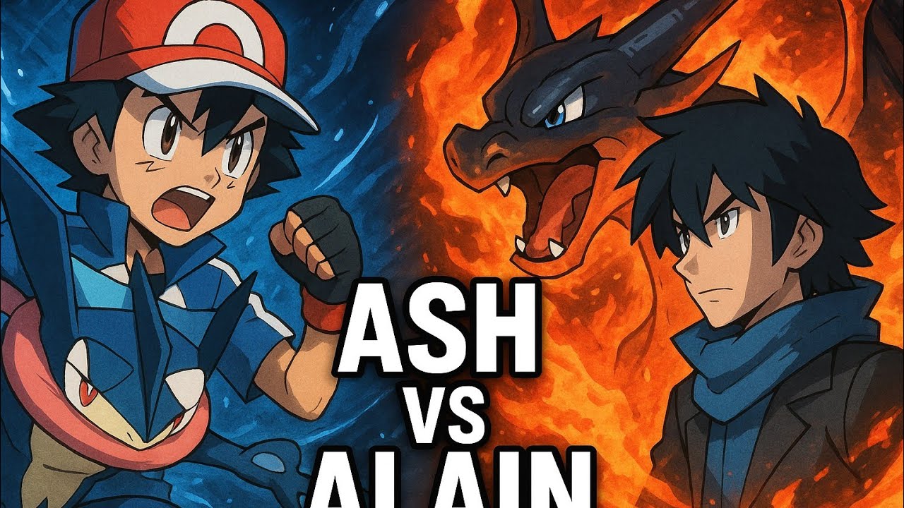 Ash vs alain the final battle ahd (is a pokemon magna hai) #eren #anime ...