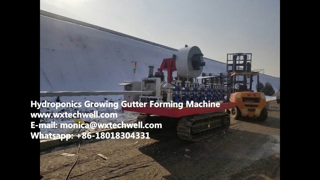 Hydroponics Growing Gutter Forming Machine | Mobile Caterpillar Chassis ...