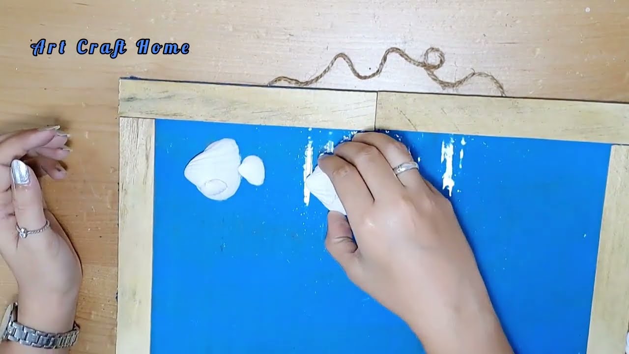 Unique craft using Cardboard and Seashells | Fish Wall Hanging | Wall ...