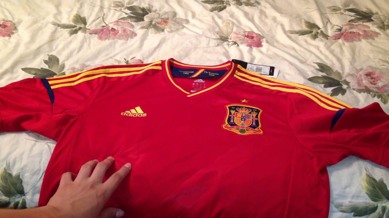 Euro 2012 Adidas Spain Home Jersey [REVIEW] - YouTube