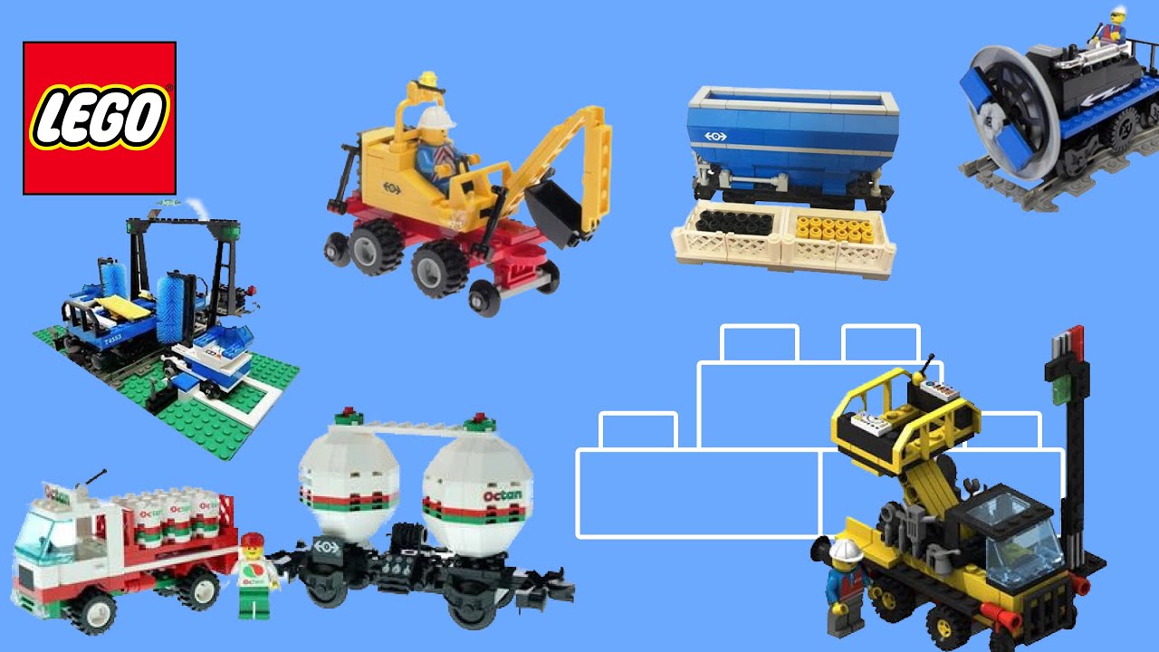 Поездатые девяностые | Дополнения lego train 9v system - YouTube