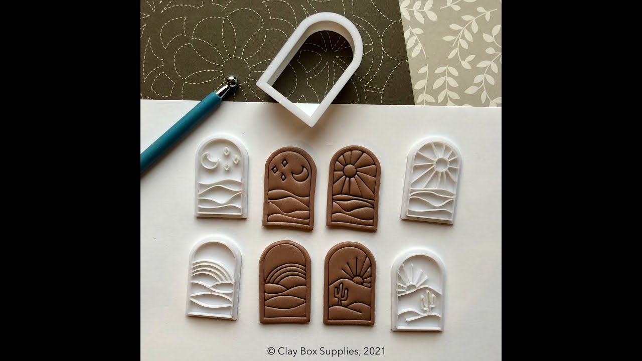 Demo of a few ways to use horizon stamps on your clay - YouTube