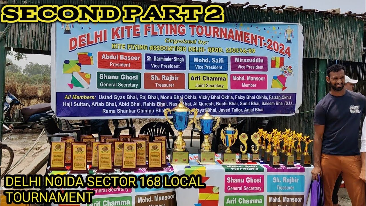 DELHI KITE FLYING TOURNAMENT 2024 SECOND PART 2 NOIDA SECTOR 168 ...