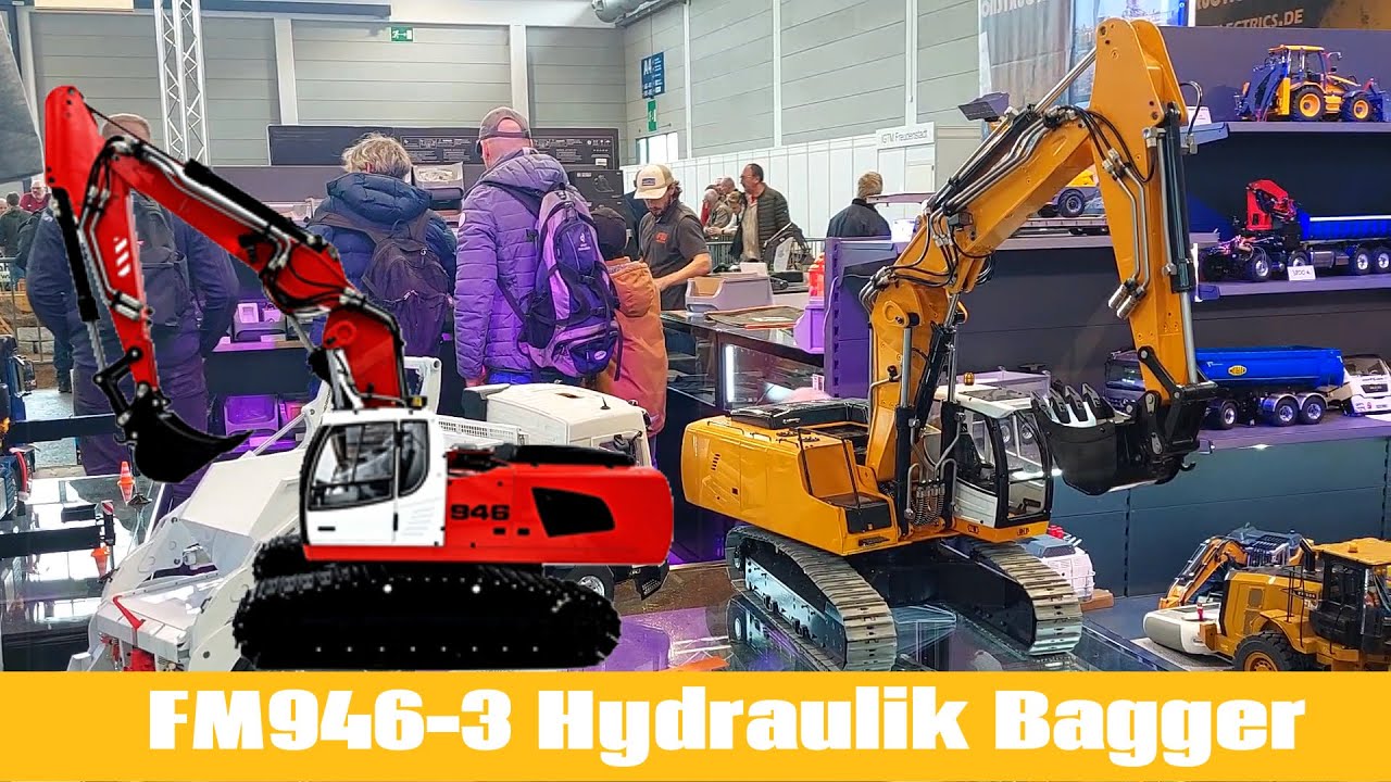 Hydraulic excavator at work FM946-3 Hydraulik Bagger - YouTube