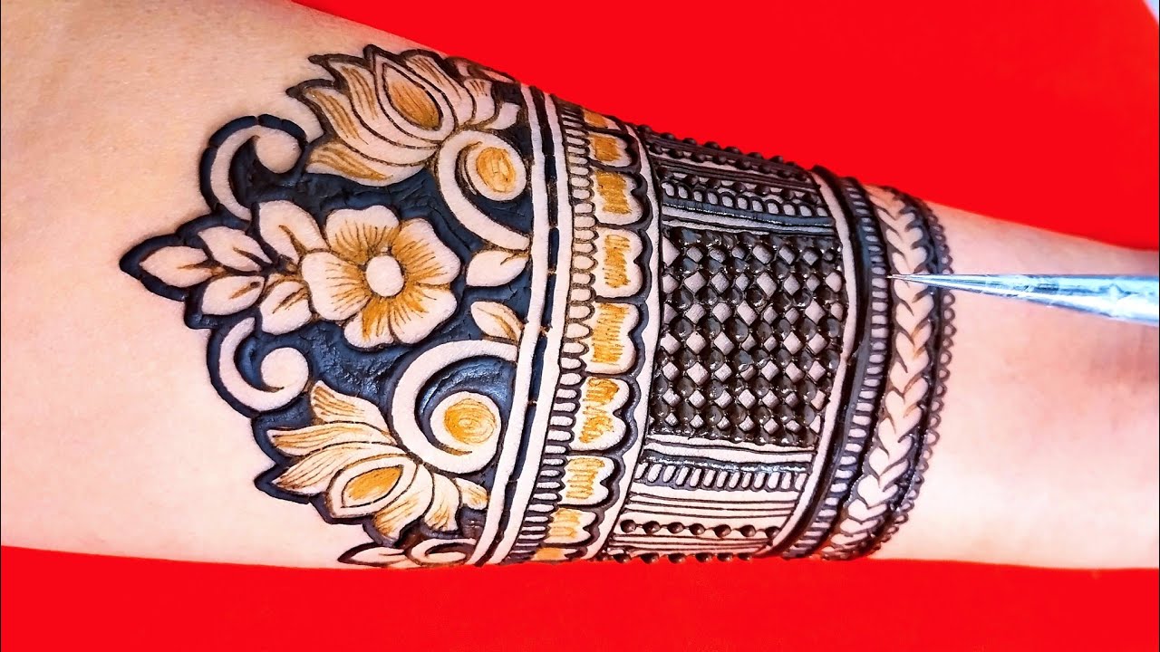 new bridal mehandi design for hend || easy & simple mehandi design ...