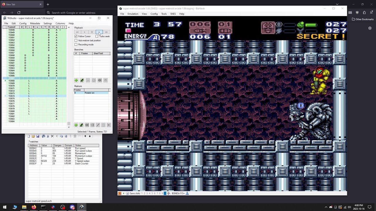 Super Metroid Arcade -- simple room TAS tutorial - YouTube