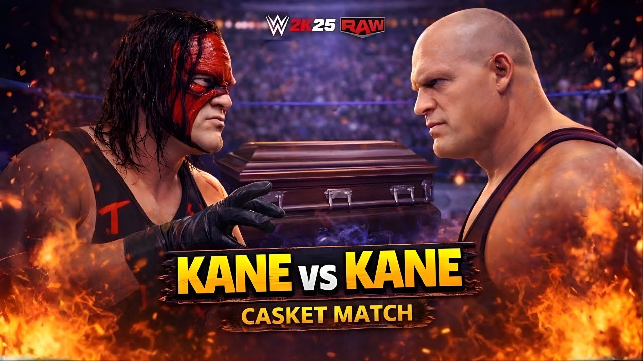 KANE vs KANE ’08 | CASKET WWE 2K25 FULL MATCH - YouTube